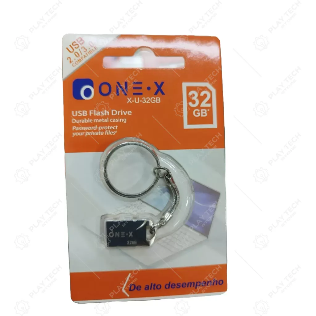 Pen Drive 32GB ONE-X Original | USB 2.0/3.0 | Metal Durável | Proteção ...